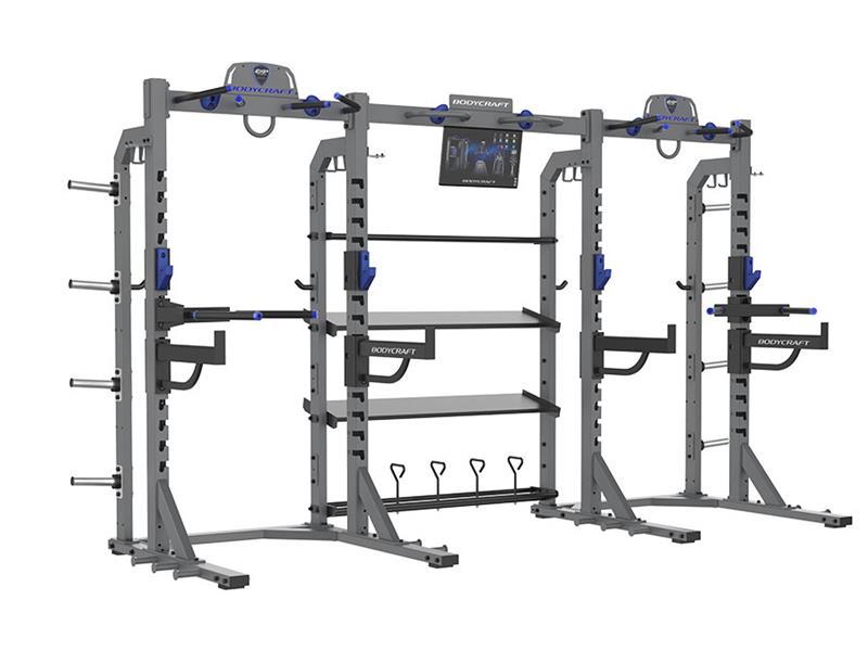 BodyCraft Commercial Double Half Rack (Side by Side) Fully Loaded ...