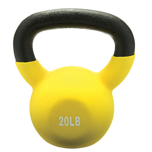 20lb Vinyl Coated Kettlebell YELLOW | American Fitness